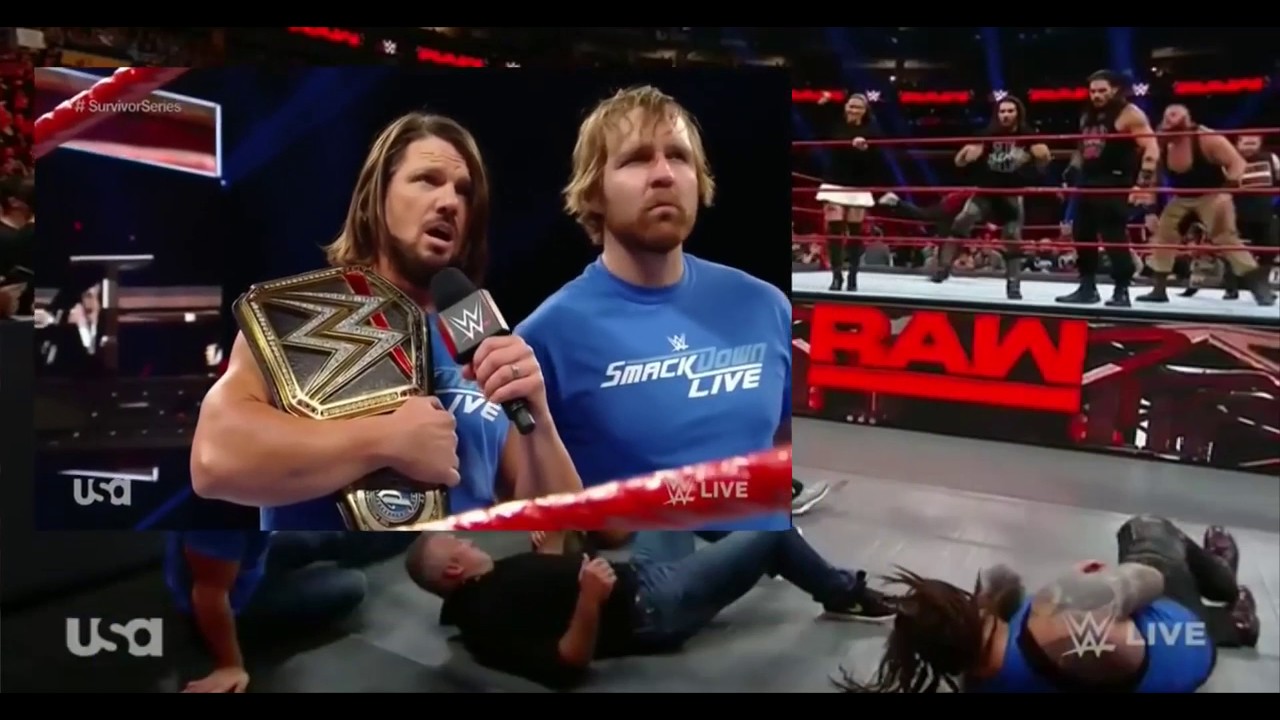 Smackdown live Superstars invade Raw on Raw - YouTube