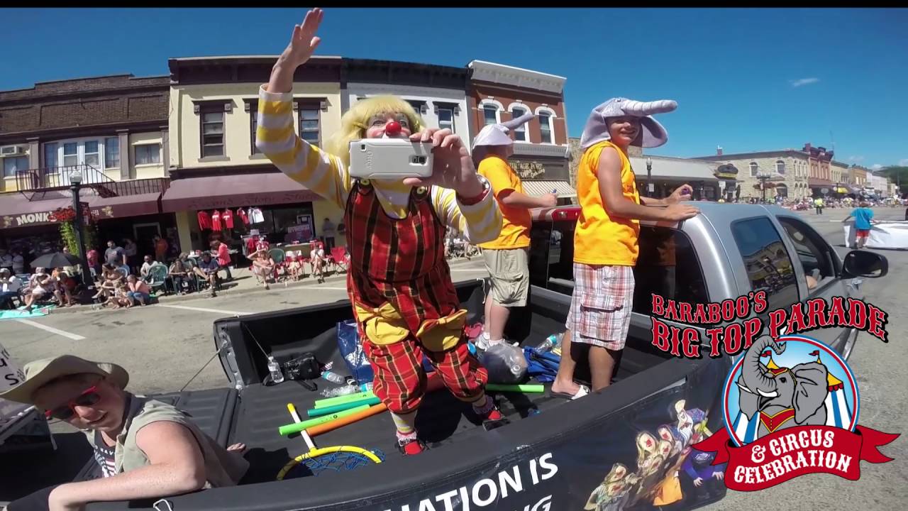 Baraboo Big Top Parade & Circus Celebration - YouTube