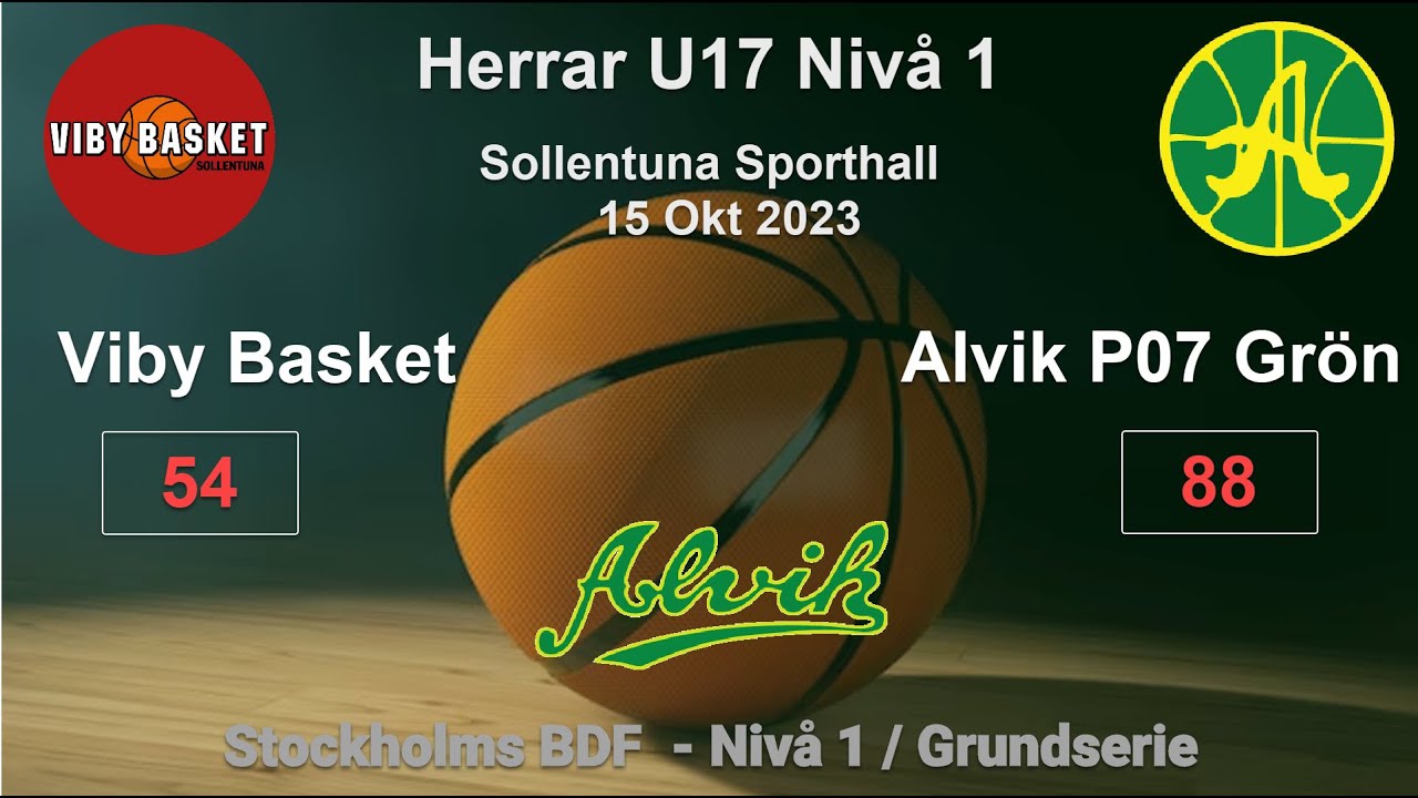 U17 Alvik Basket P07 - Viby Basket (88-54) - YouTube