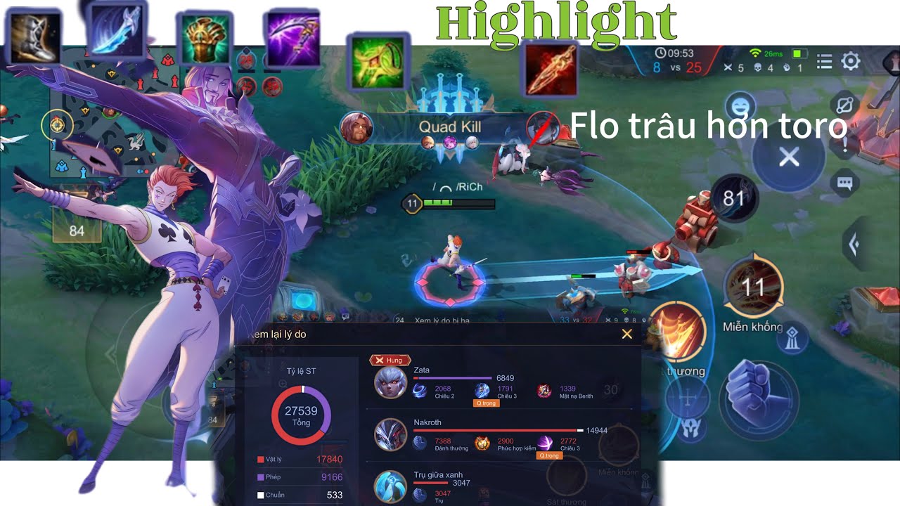 florentino lên đồ mạnh nhất | tinh hệ | highlight liên quân flo | combo ...