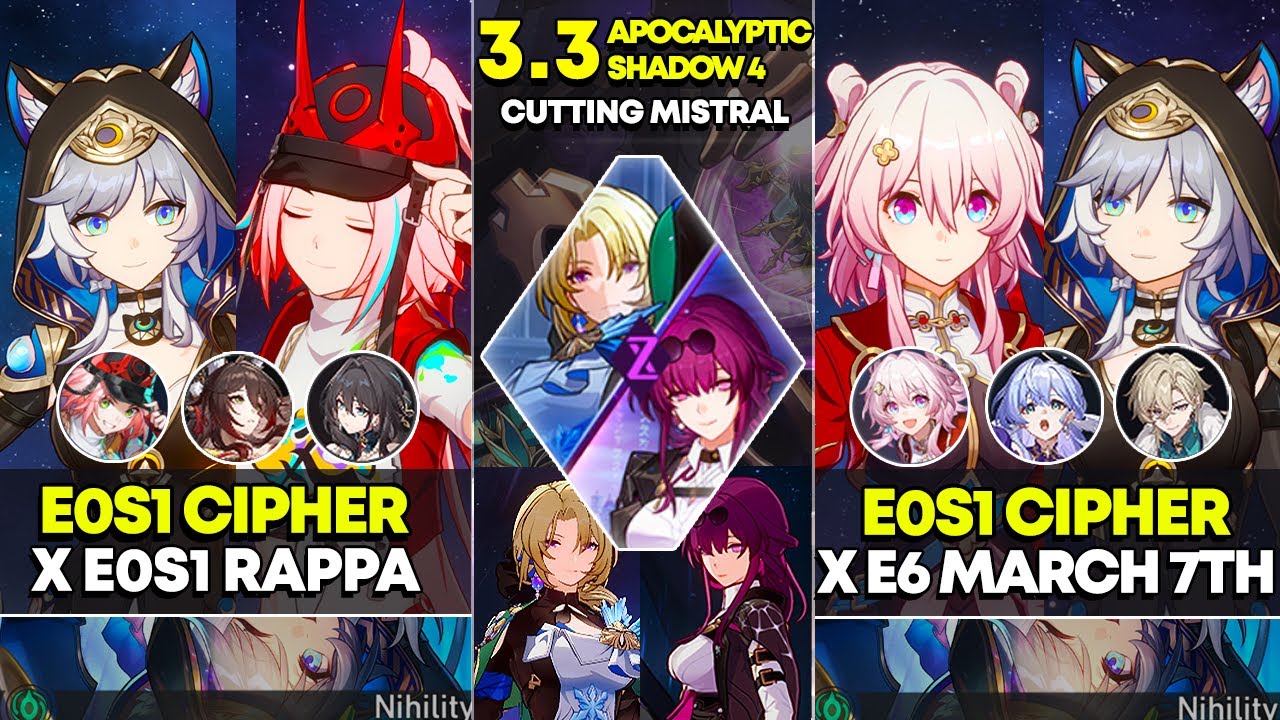 E0S1 Cipher x Rappa & E0S1 Cipher x March 7th | Apocalyptic Shadow 4 | Honkai Star Rail 3.3 ...