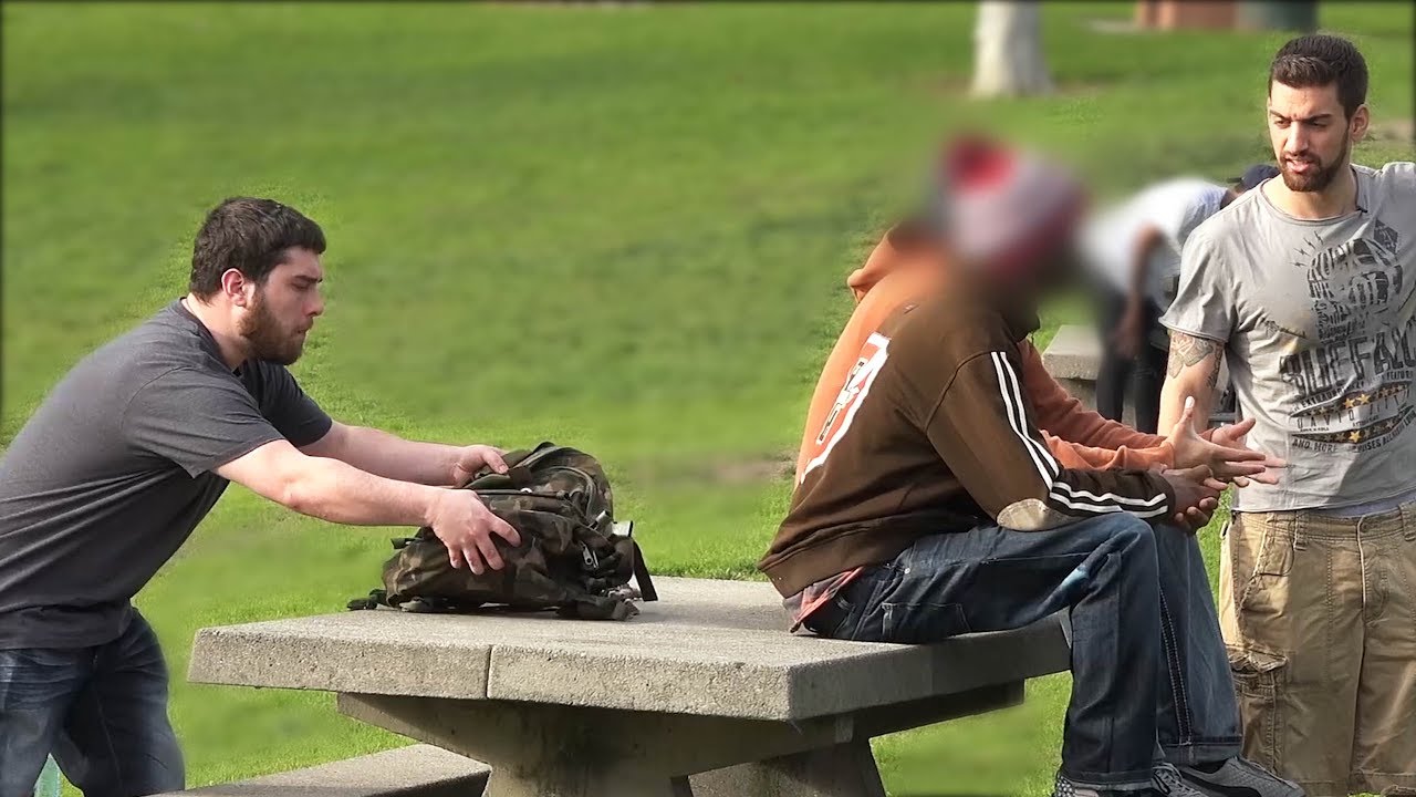ROBBING PEOPLE (Social Experiment) - Public Pranks 2017 - YouTube