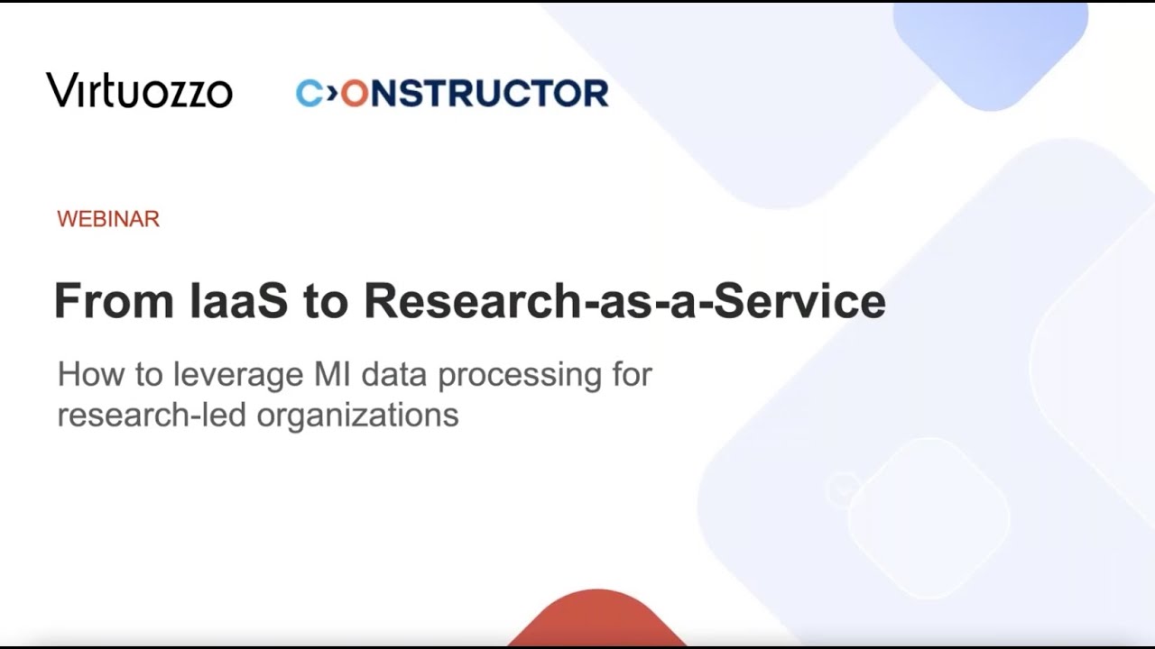 From IaaS to Research as a Service how to leverage MI data processing ...