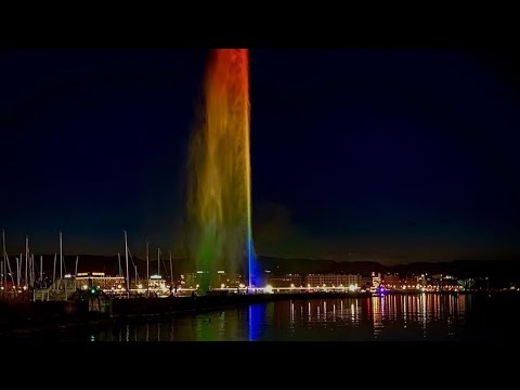 GENEVE   Switzerland   💯 The Jet d'Eau💯 #switzerland #geneve #world 