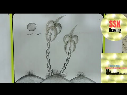 How to draw a beautiful Tree with simple shape | Easy way to draw a ...