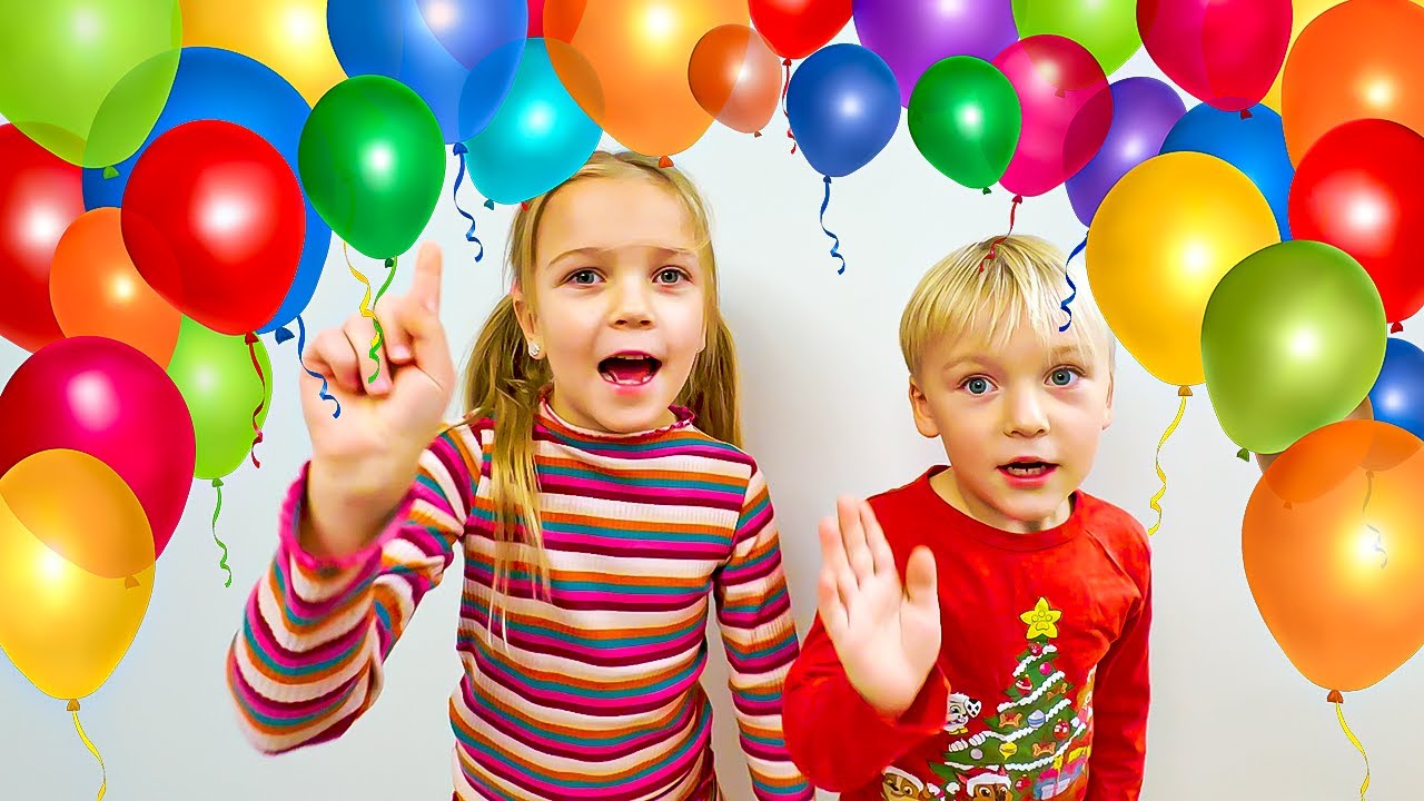 Funny kids colorful balloon stories with Bridget, Adam and Baby Nicole ...