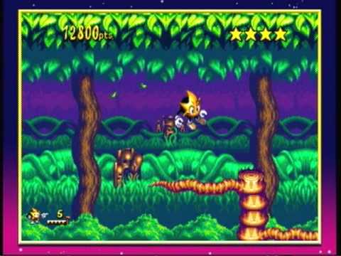 Ristar Treasure Walkthrough - Part 1 - Planet Flora - YouTube