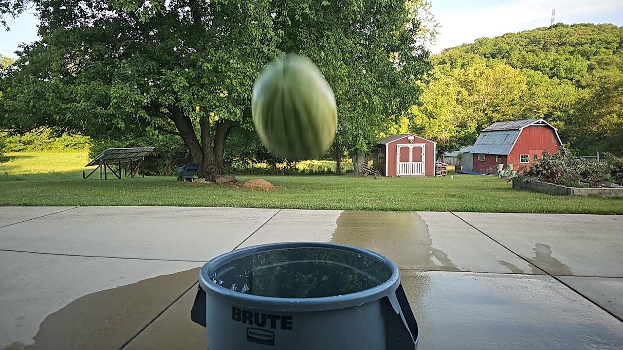 Slow Motion Watermelon Drop / Splash - YouTube