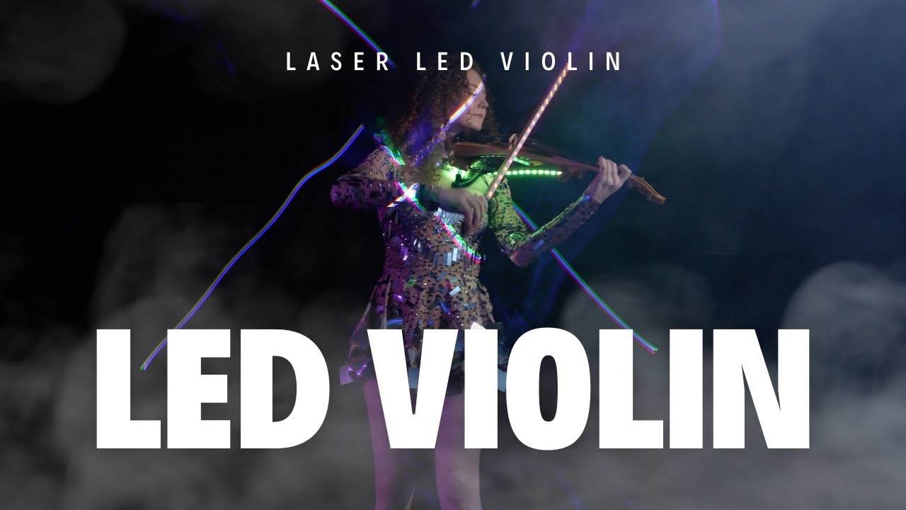 LED Laser Violin Show- LED violin magic - YouTube