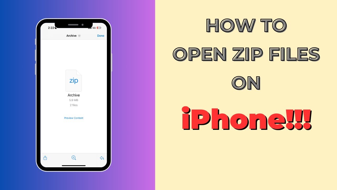 How To Open Zip Files on iPhone - YouTube