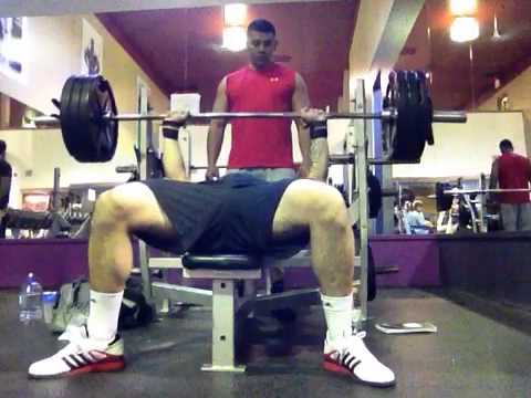 carlos bench 335 for 5 reps (new shoe benching) - YouTube
