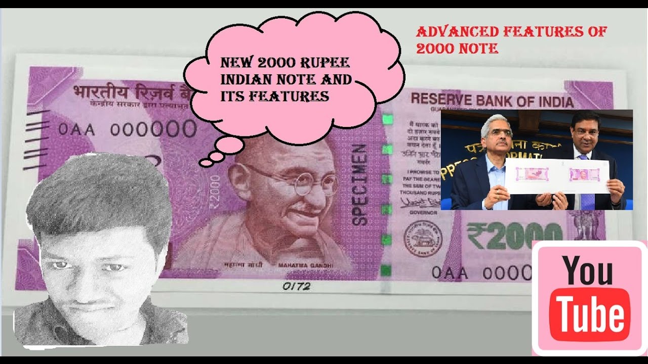 Advance Security features of new Indian 2000 rupee note-micro writings ...