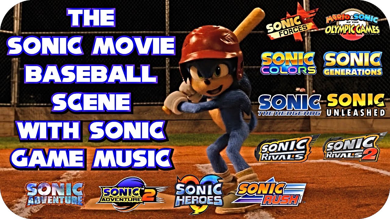 The Sonic Movie Baseball Scene With Sonic Game Music - YouTube