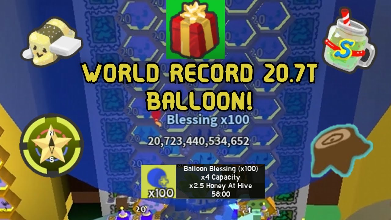WR BALLOON BLESSING 100X (20.7T BALLOON) Bee Swarm Simulator - YouTube
