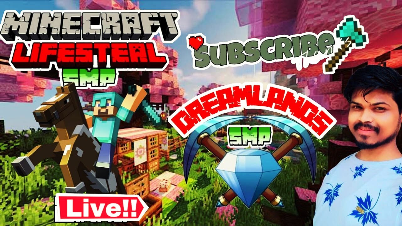 Minecraft JAVA+PE Lifesteal Public SMP Live | Minecraft Live DreamLands ...