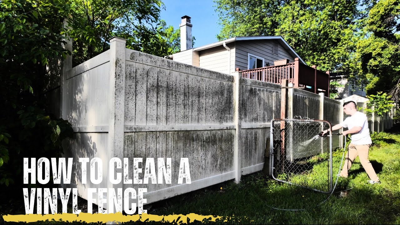 Cleaning Lichen Infested Vinyl Fence | Soft Washing | Pressure Washing ...