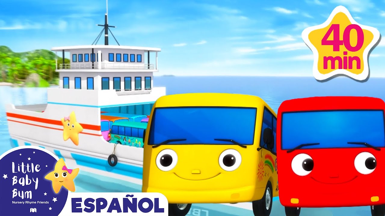 Los autobuses en el barco |🚌 Caricaturas de autobuses 🚌| Canciones ...