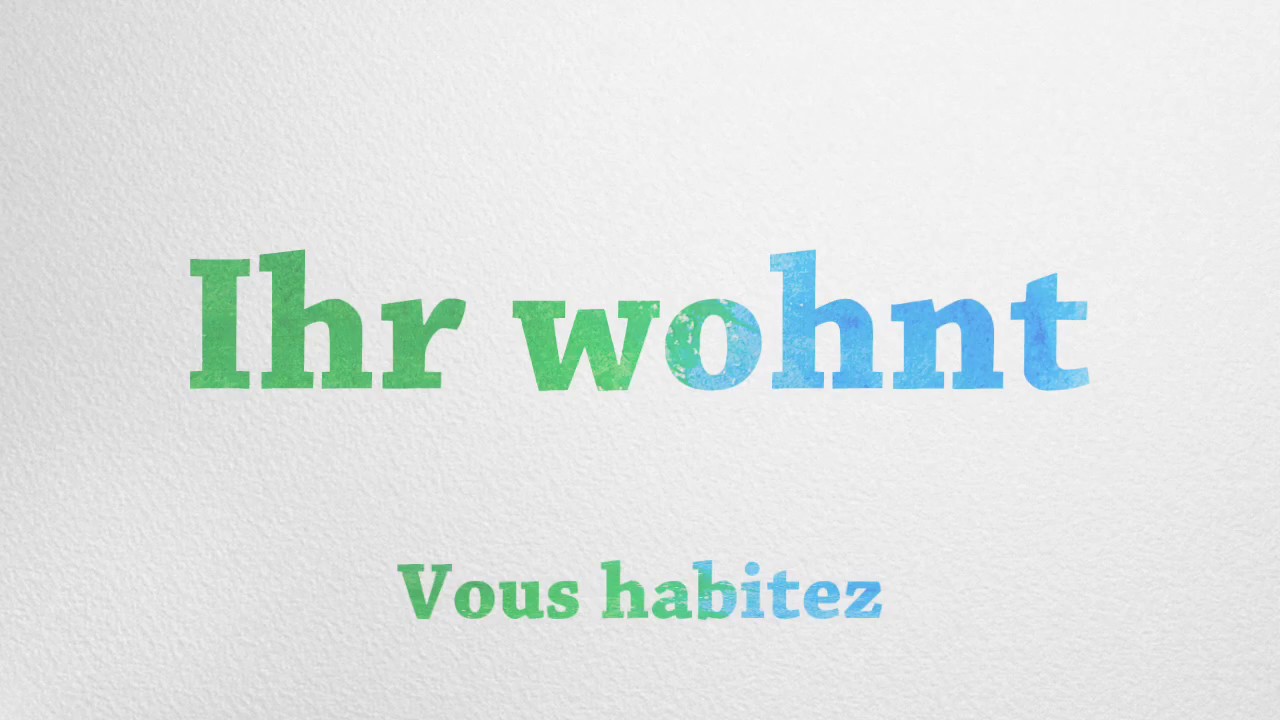 la conjugaison d'un verbe faible comme "wohnen" au présent - YouTube