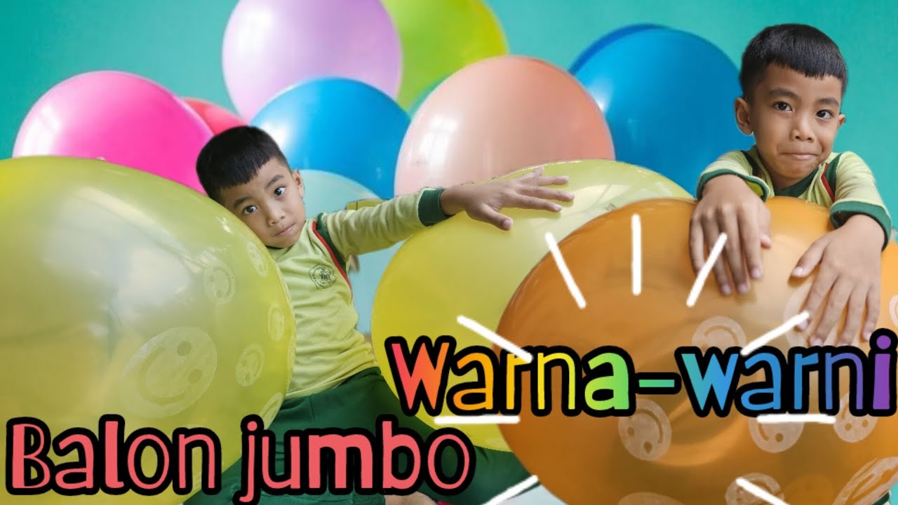 SERUNYA MAIN BALON JUMBO WARNA -WARNI #nengdhiraa - YouTube