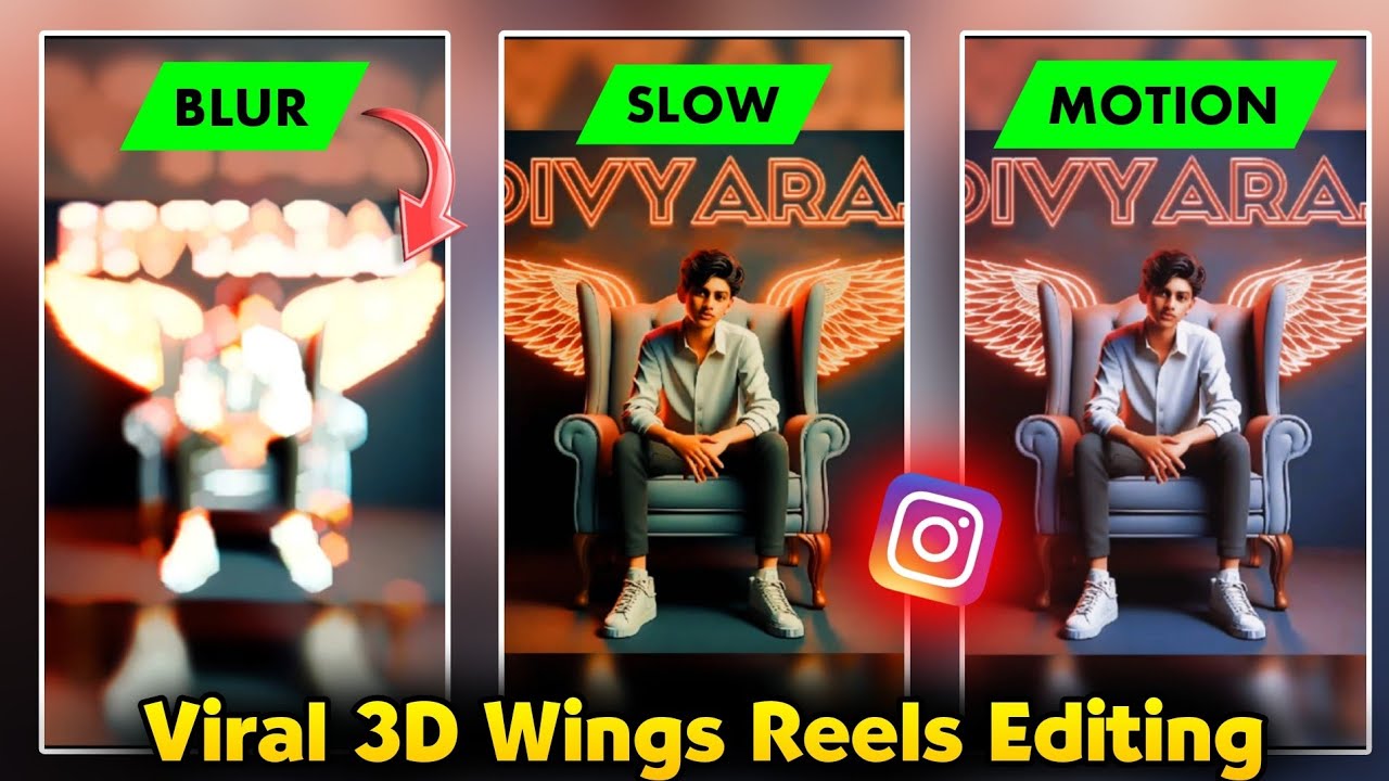 Instagram Viral 3D Wings Reels Editing | Instagram Viral Reels Editing ...