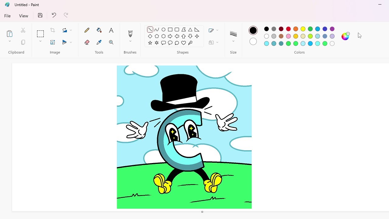 How to draw the Ctop (YouTube Channel) logo using MS Paint | How to ...