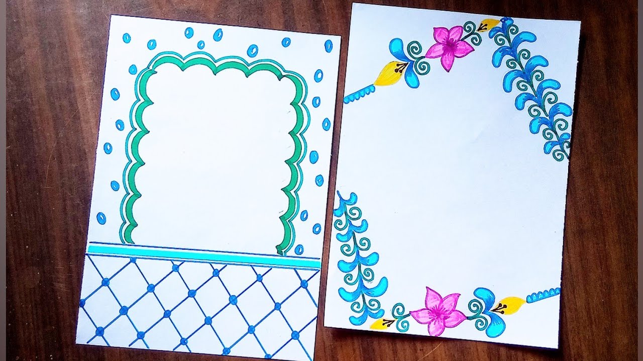 Project work designs /border designs/ Assignment front page design ...