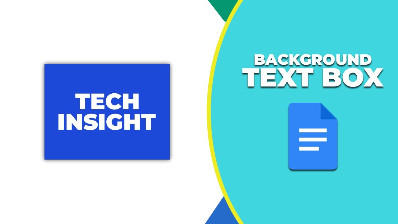 How to put a background on a text box in Google Docs - YouTube