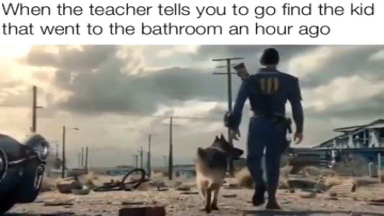 When the teacher tells you to go find the kid that went to the bathroom ...