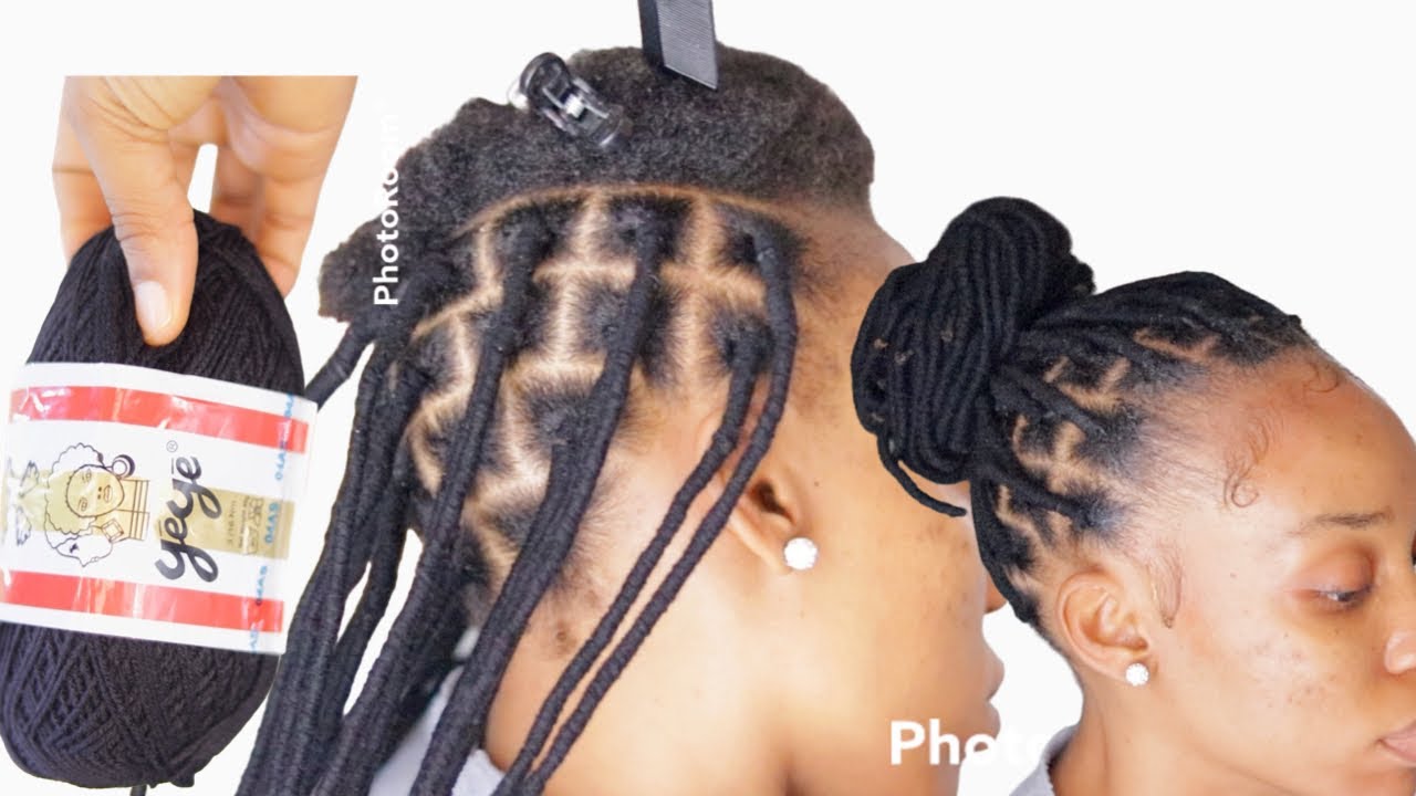 The Easiest Wool Hairstyle Tutorial / Quick Faux Locs / SHORT HAIR ...