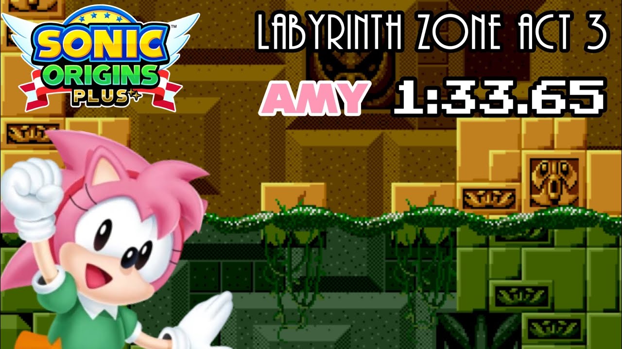 Sonic Origins Plus: Labyrinth Zone Act 3 (Amy) 1:33.65 FWR - YouTube
