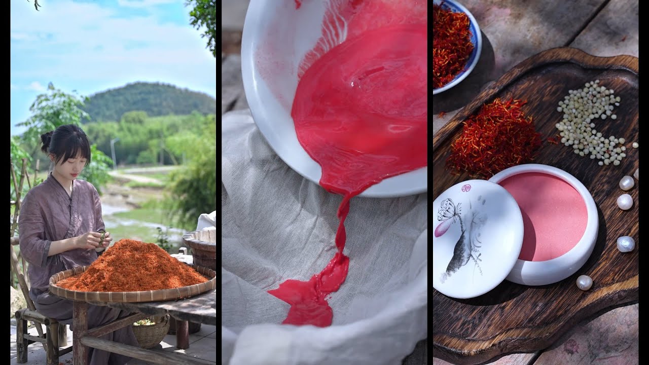 Safflower rouge — beauty secrets from ancient China - YouTube