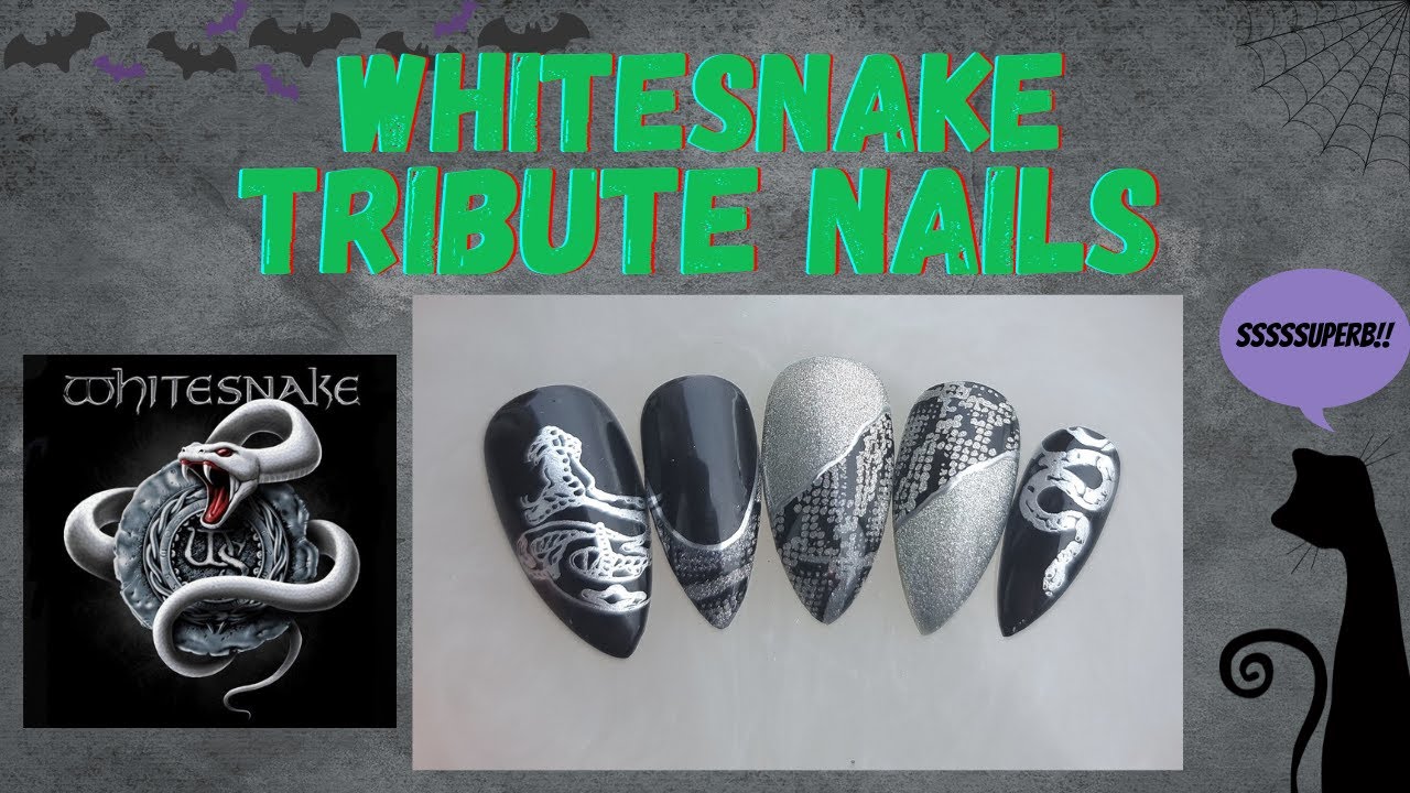SNAKE NAILS Whitesnake tribute gig nail set! - YouTube