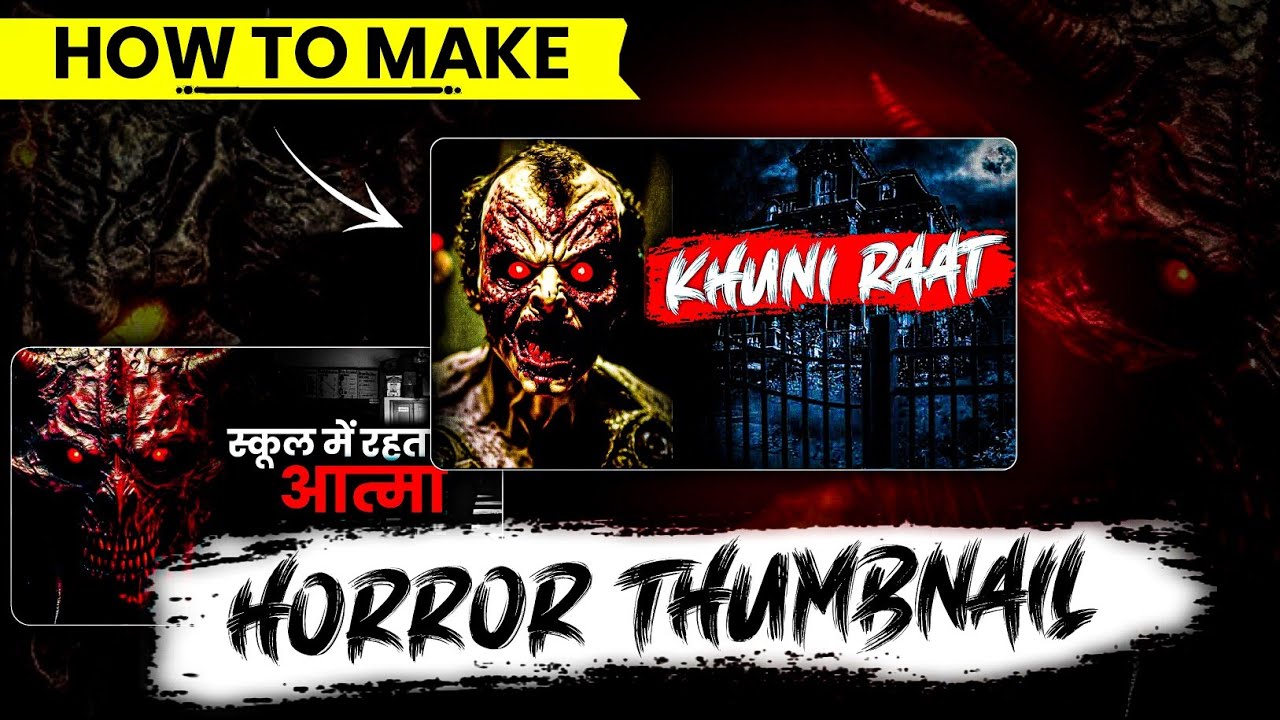 How To Make Horror Thumbnail| Horror Video Thumbnail 🔥🤯{Part -2,} - YouTube