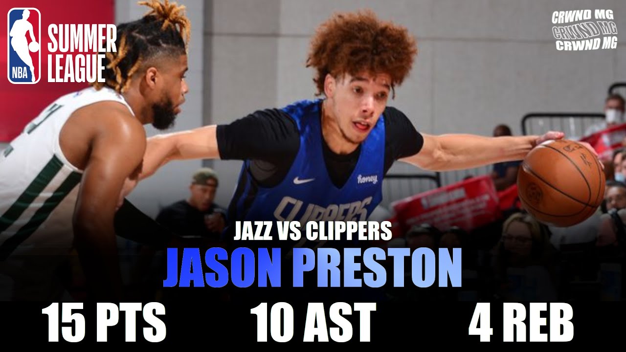 JASON PRESTON 15 PTS 10 AST 4 REB SUMMER LEAGUE HIGHLIGHTS | JAZZ VS ...