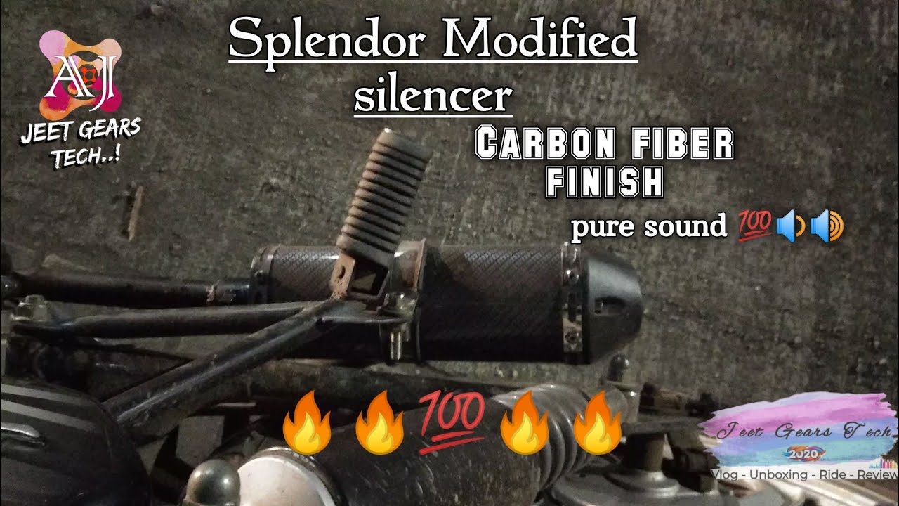 Splendor modified silencer || pure sound - YouTube