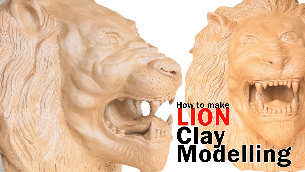 Lion Sculpturing on Clay - YouTube