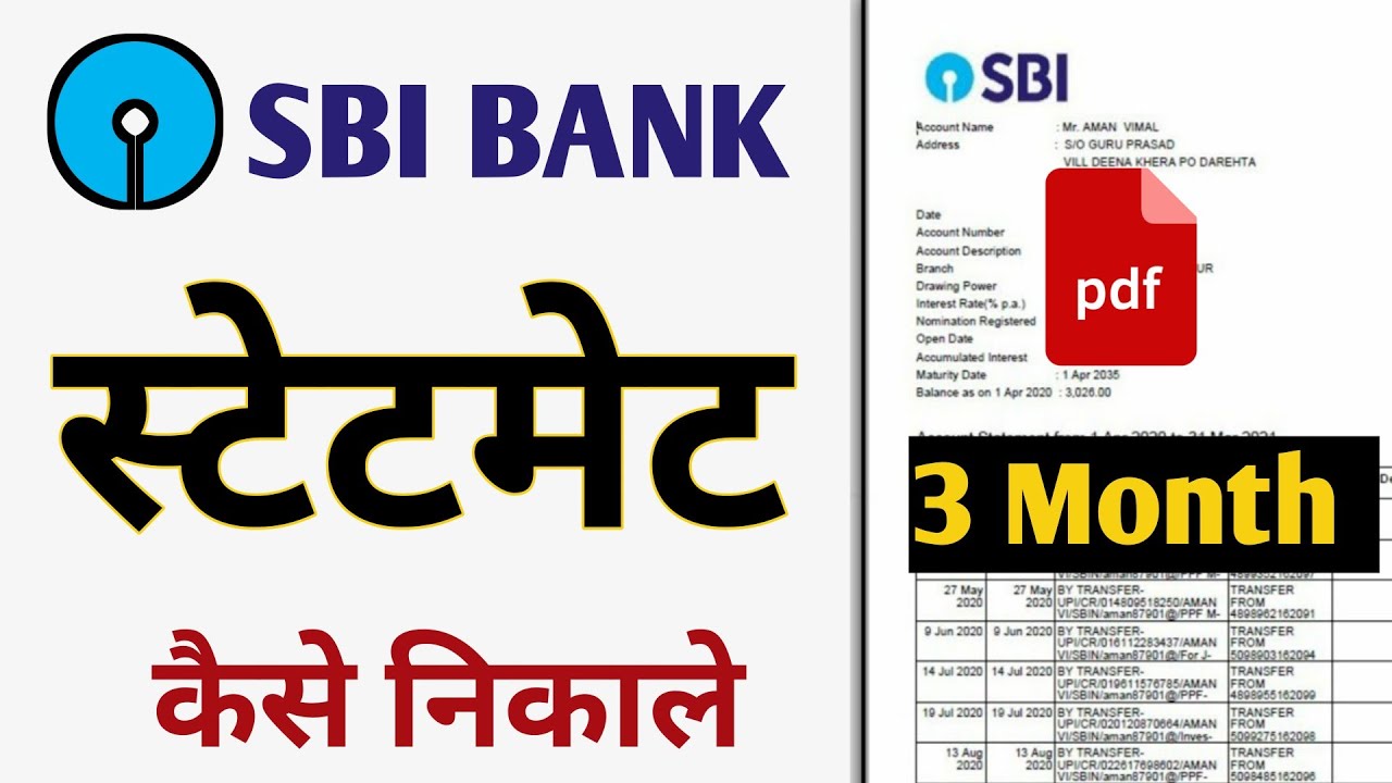 Sbi bank 3 month statement | How to download 3 months bank statement from sbi online - YouTube