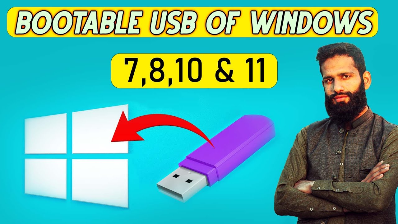 How To Make A Windows Bootable USB For FREE | Create A Bootable USB For ...
