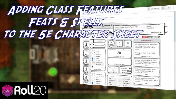 Roll20 Character Sheet
