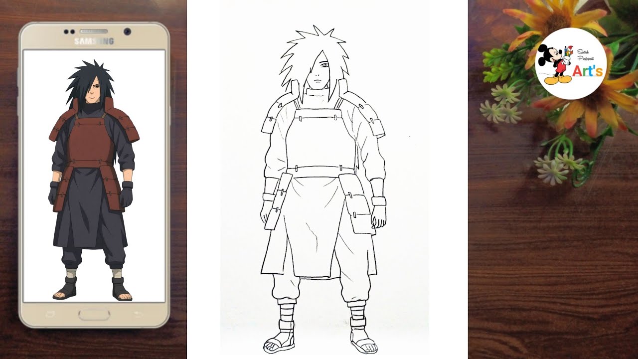 How to draw madara uchiha full body || madara from naruto || Easy Anime ...