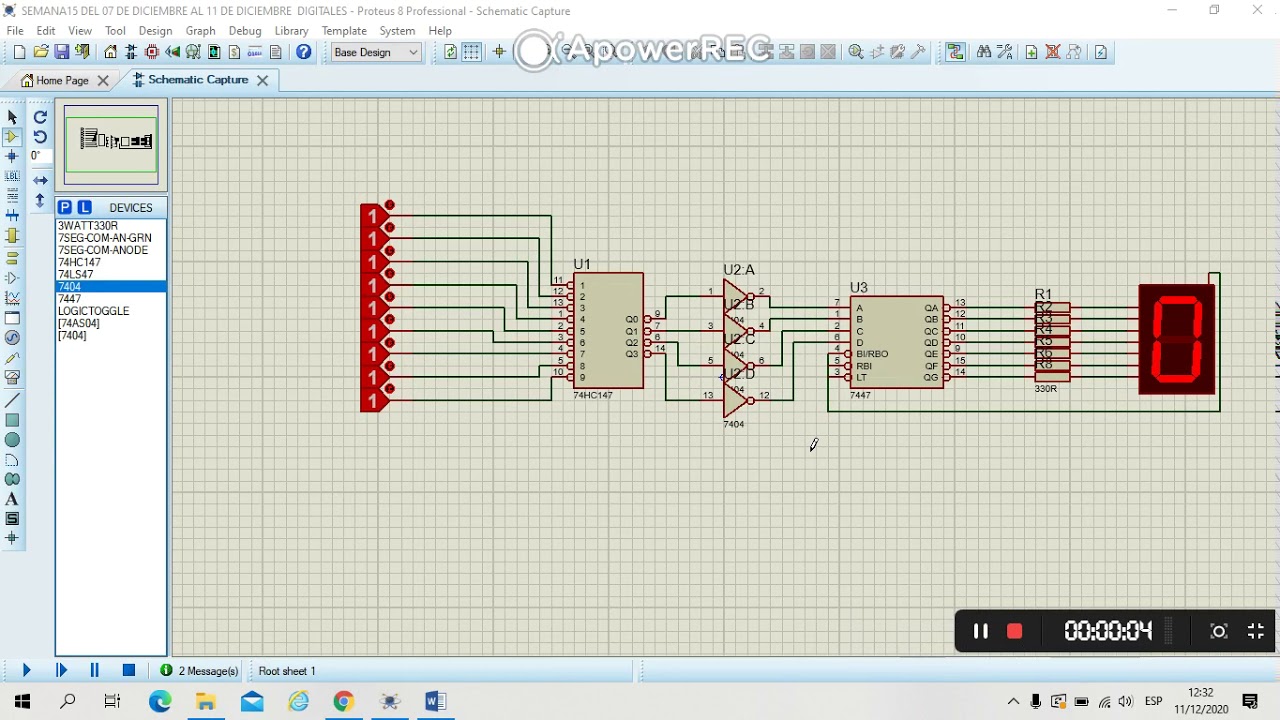 Integración de codificador de prioridad decimal a BCD y decodificador BCD a 7 segmentos - YouTube