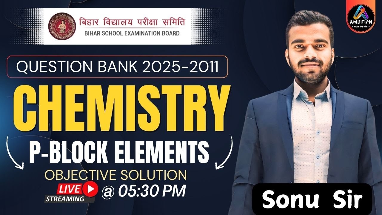 12th CHEMISTRY QUESTION BANK SERIES || P-BLOCK ELEMENTS || OBJECTIVE ...