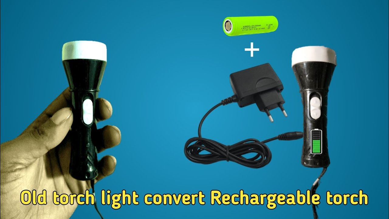 Old Torch Light Convert Rechargeable Torch Light - YouTube