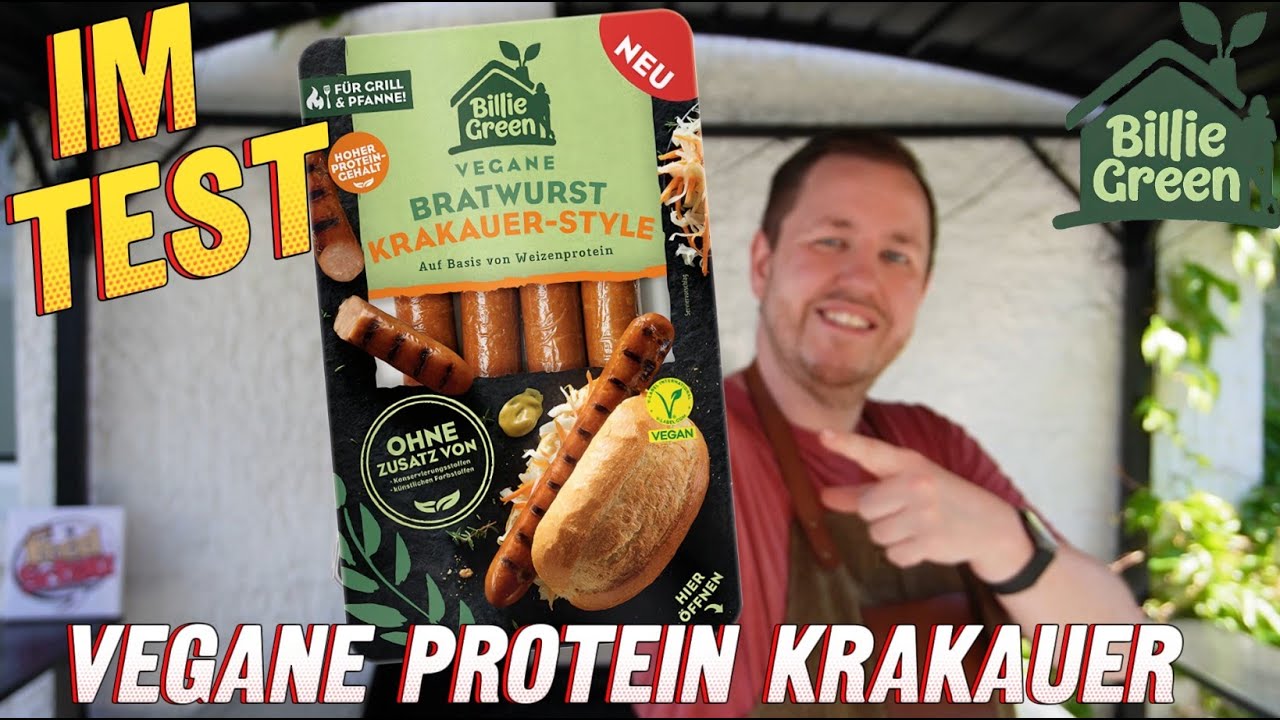 Billie Green: Vegane Bratwurst Krakauer-Style im Test - YouTube