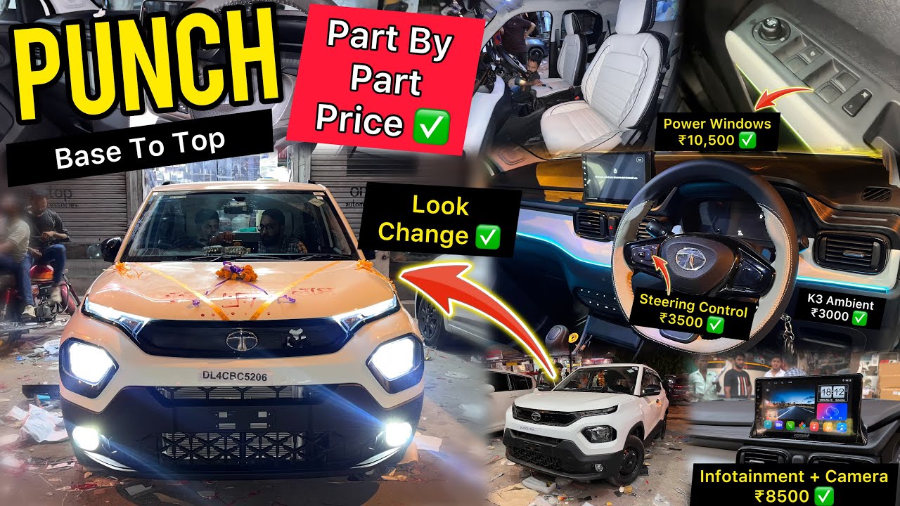 2023 Tata Punch Base Model Modification With Per Part Prices 🔥 Punch ...