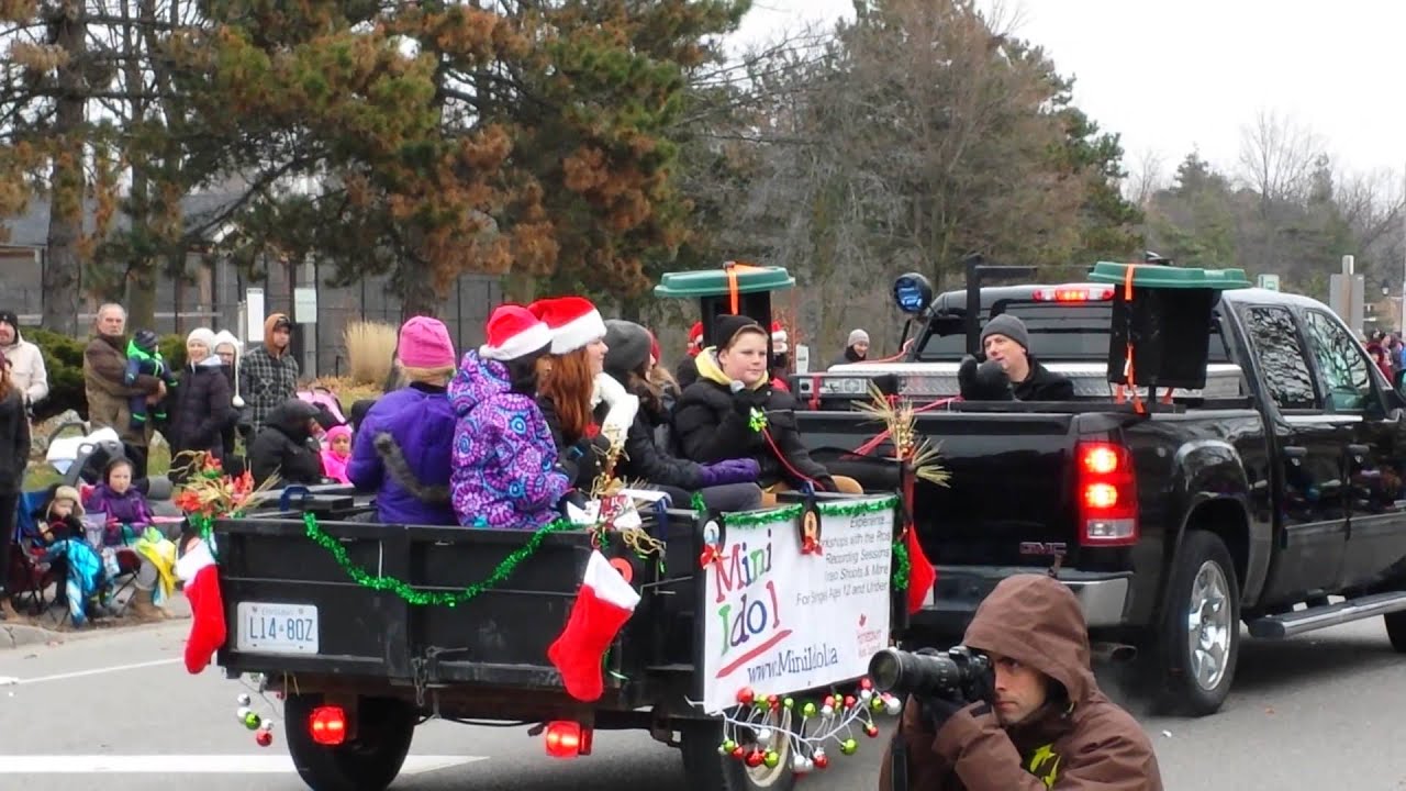 The Mini Idols in the Pickering Santa Claus Parade 2014 - YouTube