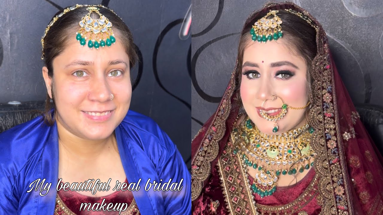 Wedding series 5th video | Beautiful & Glowy Real Bridal Makeup On Fair ...
