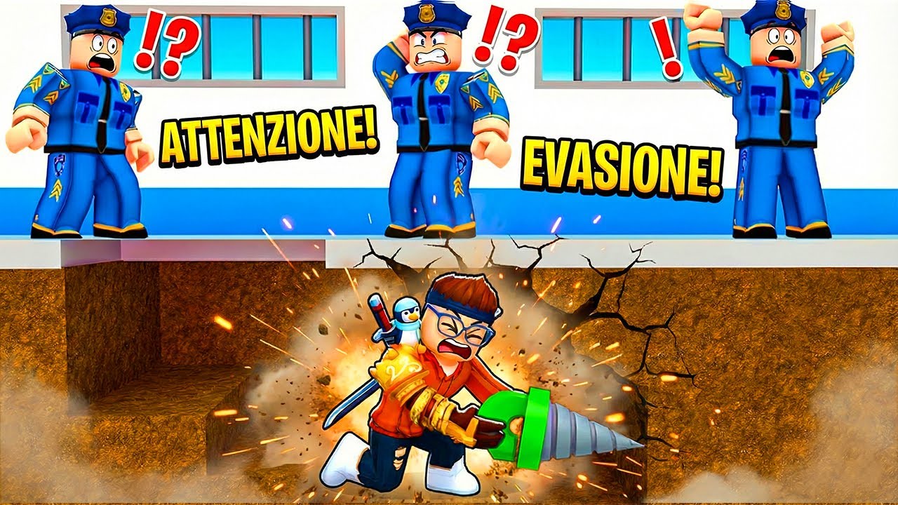 DEVO SCAVARE per SCAPPARE DALLA PRIGIONE su ROBLOX!! - YouTube