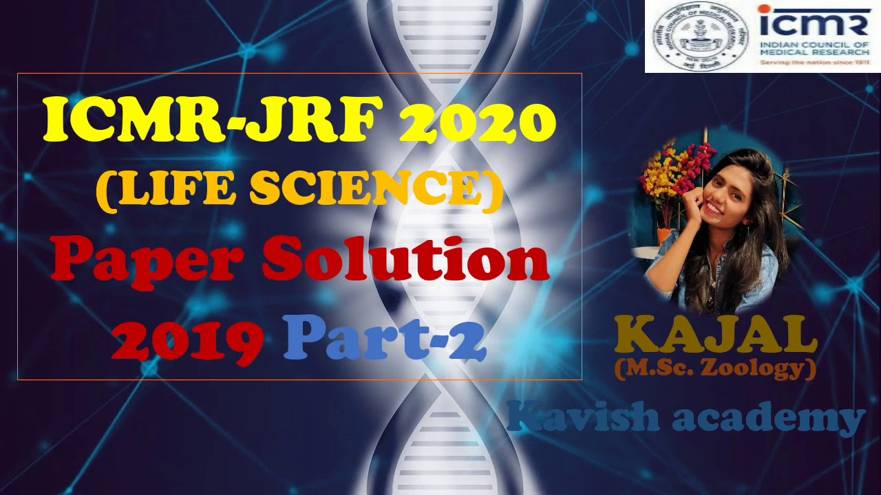 ICMR JRF 2019 QUESTION PAPER SOLUTION (Life science) Part-2 - YouTube