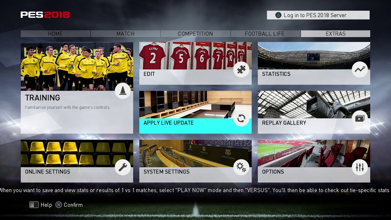 PES 2018 - UI First Look - YouTube